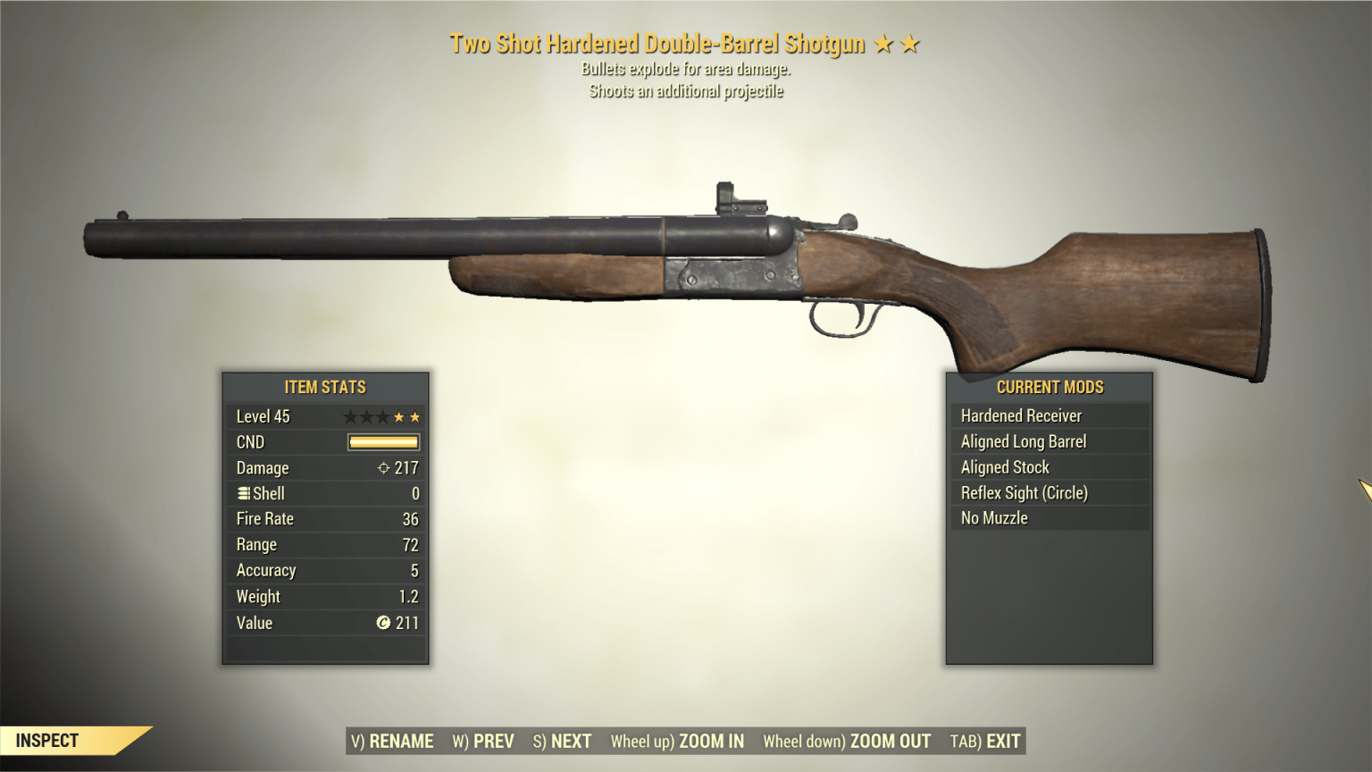 2* Two Shot DOUBLE-BARREL SHOTGUN Explosive Fallout 76 (PC) - Buy ...