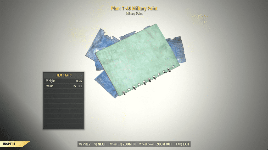 T-45 Military Power Armor Paintjob Plan Fallout 76 (PC) - Buy Fallout ...