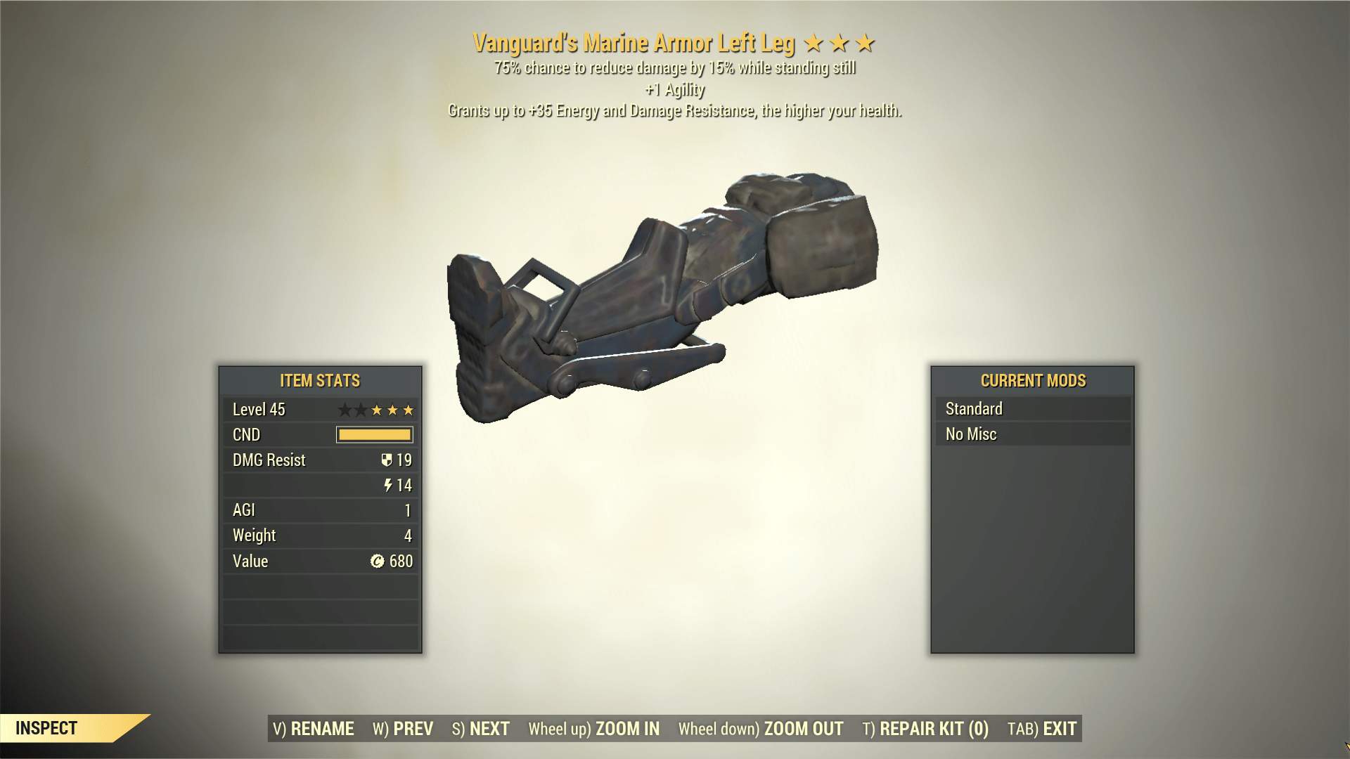 Vanguard Sentinel MARINE Armor Full Set Fallout 76 (PC) - Buy Fallout ...