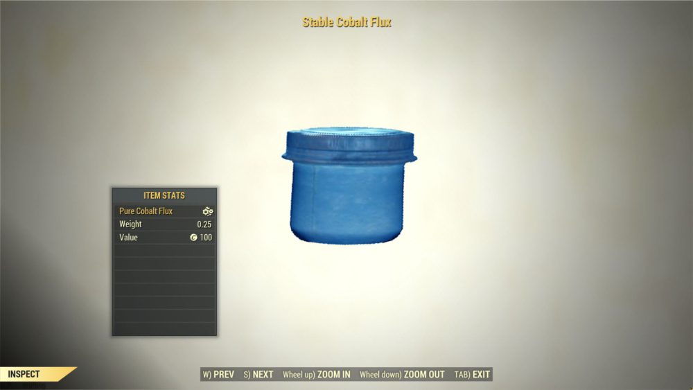 Stable Cobalt Flux x 100 Junk Fallout 76 (PC) - Buy Fallout 76 Items for PC