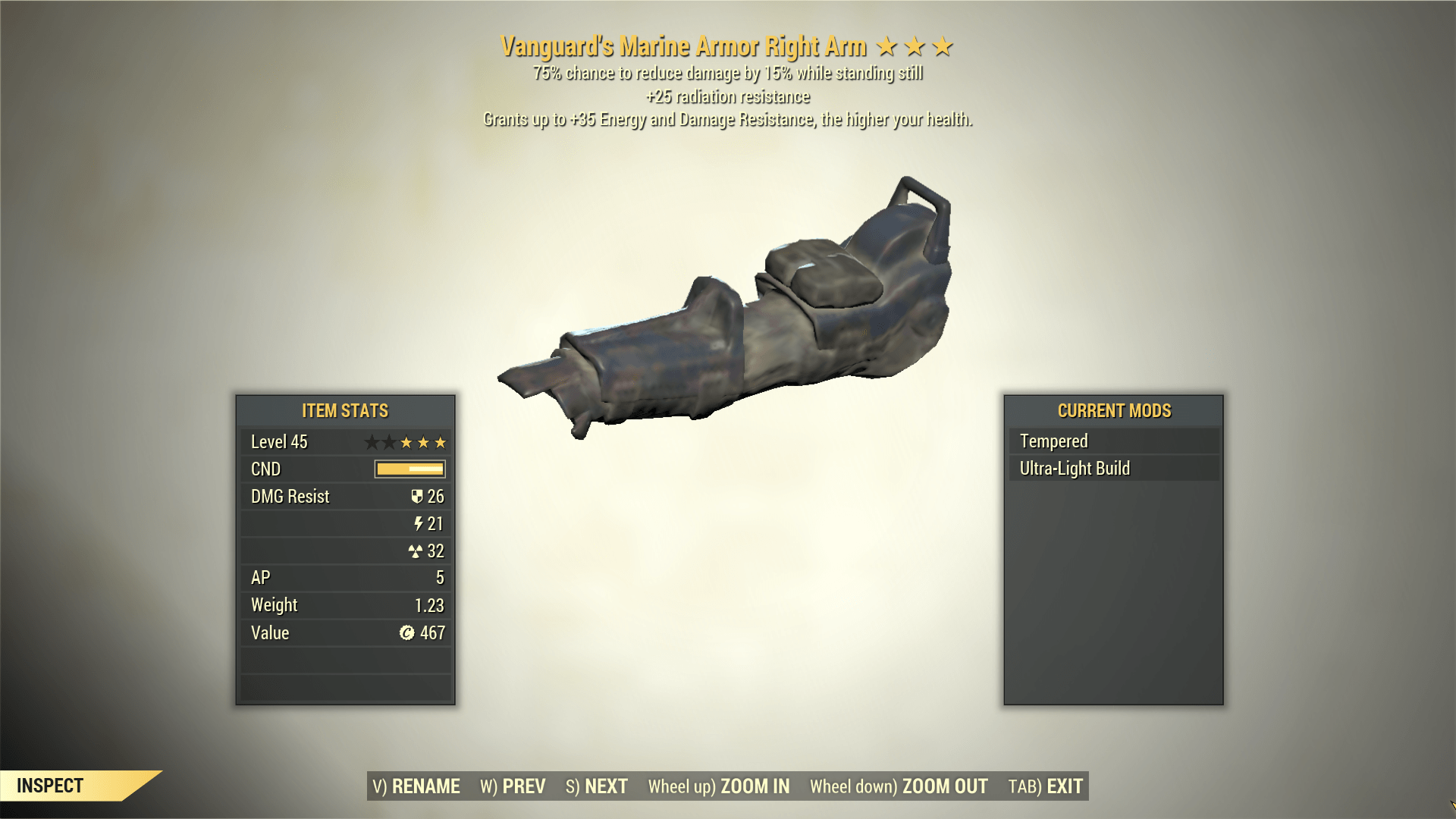 Vanguard Sentinel MARINE Armor Full Set Fallout 76 (PC) - Buy Fallout ...