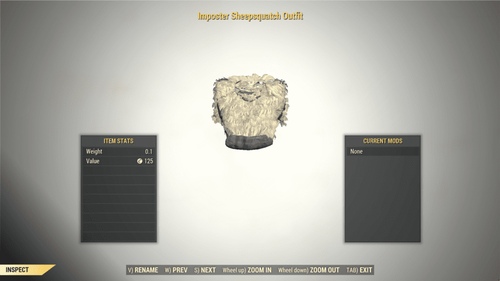 Imposter Sheepsquatch Outfit & Helmet Fallout 76 (PC) - Buy Fallout 76 ...