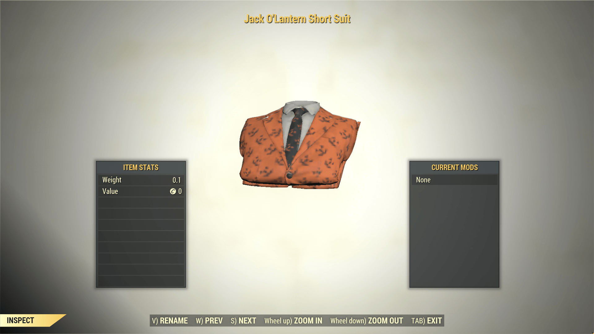 Jack O'Lantern Short Suit Halloween Event Reward Fallout 76 (PC) - Buy ...