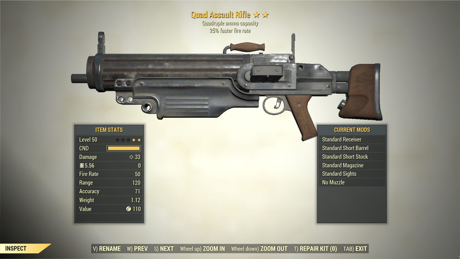 2* Quad ASSAULT RIFLE 25% Faster Fire Rate Fallout 76 (PC) - Buy ...