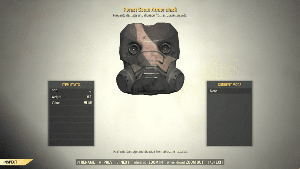 Forest Scout Mask Fallout 76 (PC) - Buy Fallout 76 Items for PC