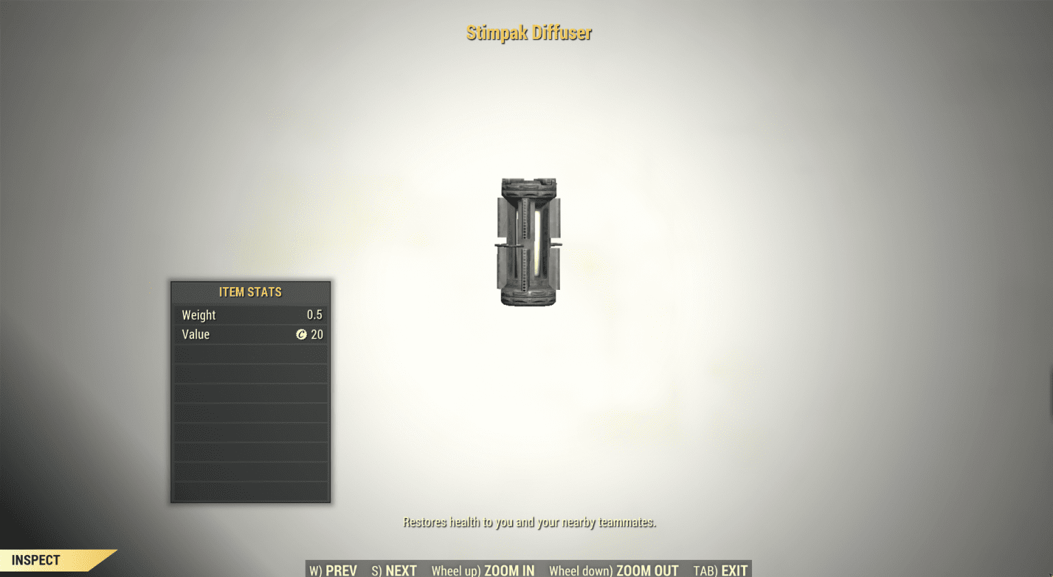 Stimpak Diffuser x 100 Aid Chem Fallout 76 (PC) - Buy Fallout 76 Items ...