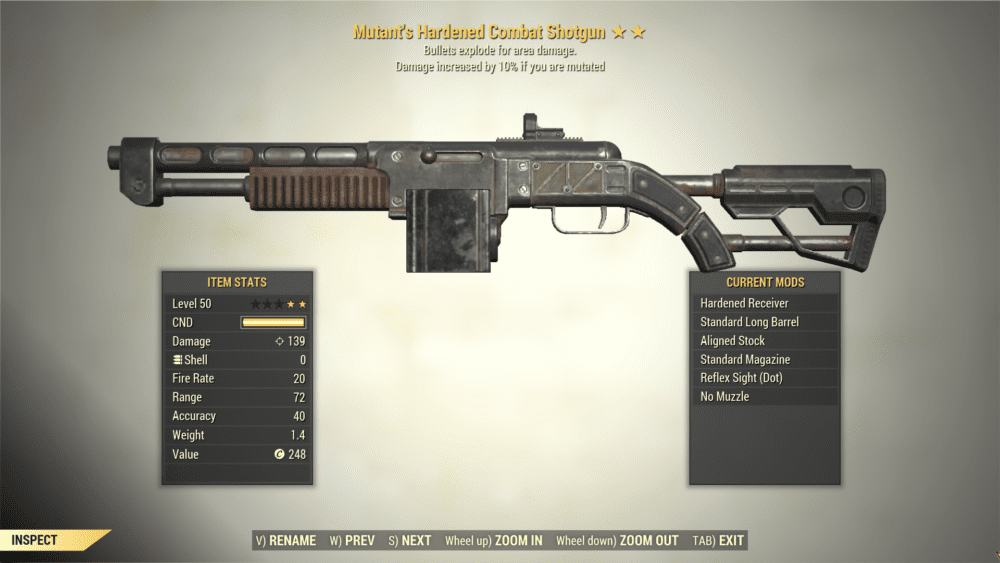 2* Mutant's COMBAT SHOTGUN Explosive Fallout 76 (PC) - Buy Fallout 76 ...