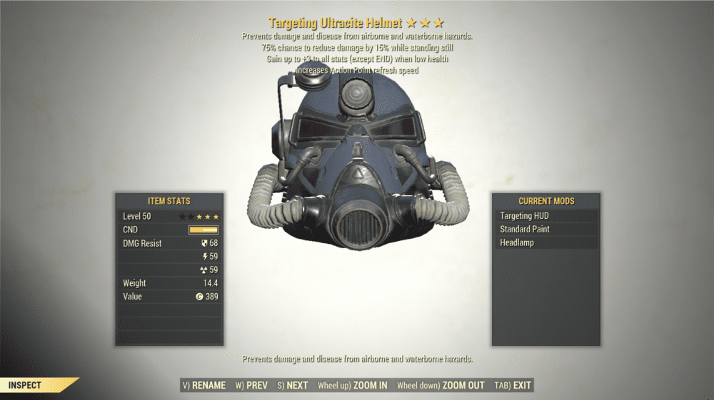 3* Unyielding Sentinel ULTRACITE Power Armor 5AP Fallout 76 (PC) - Buy ...