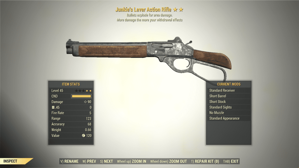 2* Junkie's LEVER ACTION RIFLE Explosive Fallout 76 (PC) - Buy Fallout ...