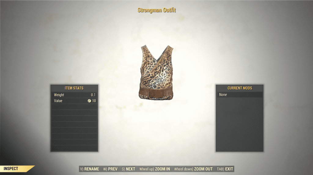 Strongman Outfit Treasure Hunt Fall 2020 Reward Fallout 76 (PC) - Buy ...
