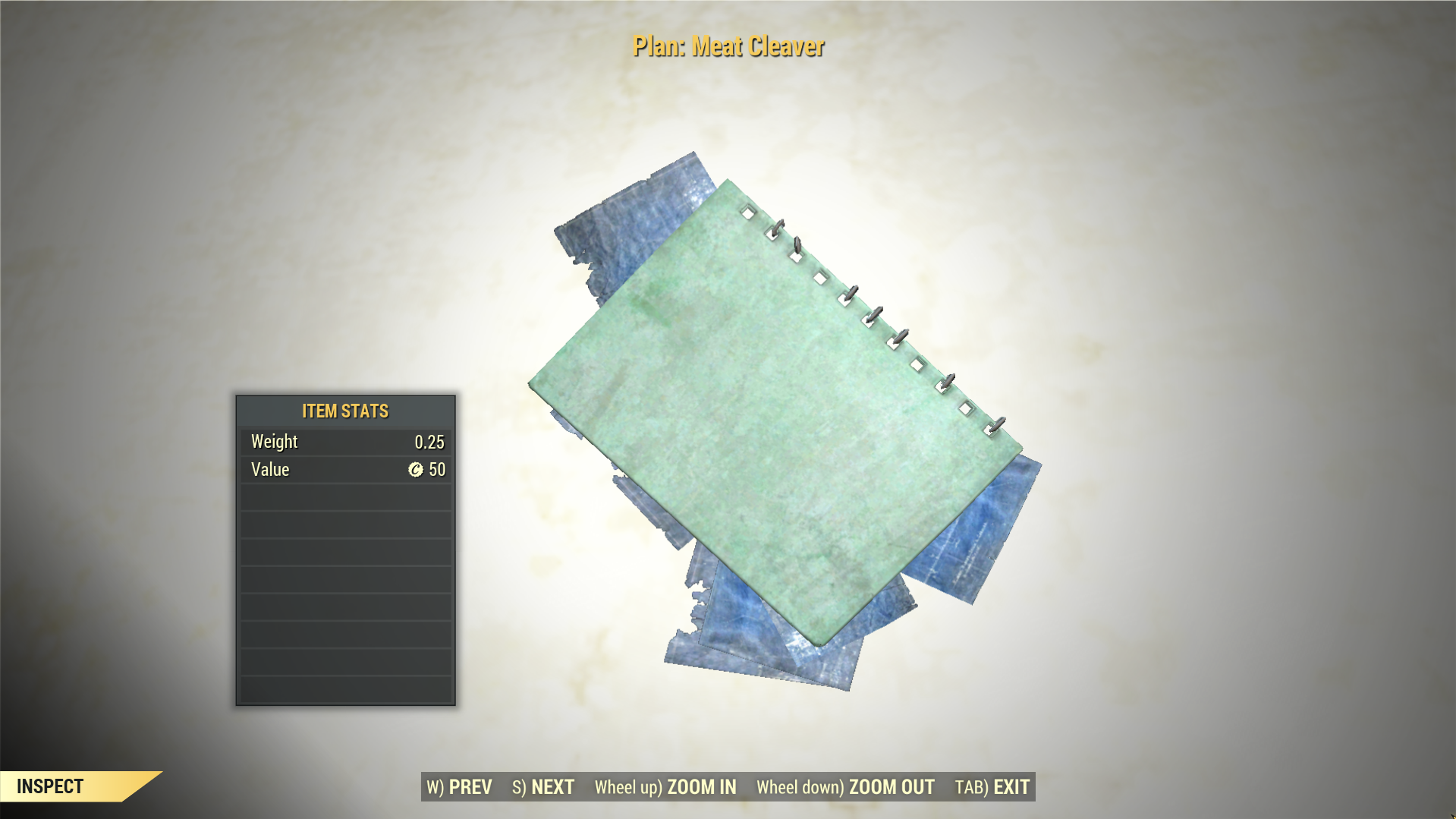 Meat Cleaver Meat Week Event Reward Weapon Plan Fallout 76 (PC Only ...