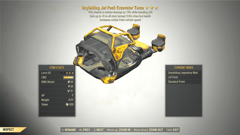 Excavator Power Armor Jetpack (PC Only) - Buy Fallout 76 Items for PC